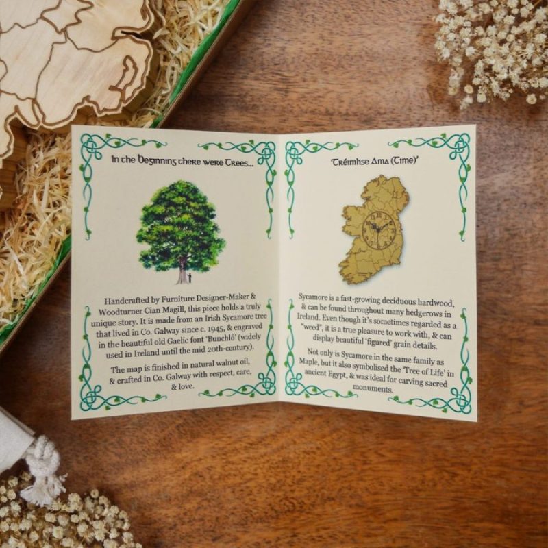 Wooden Map of Ireland Clock │ Personalised Irish Gift